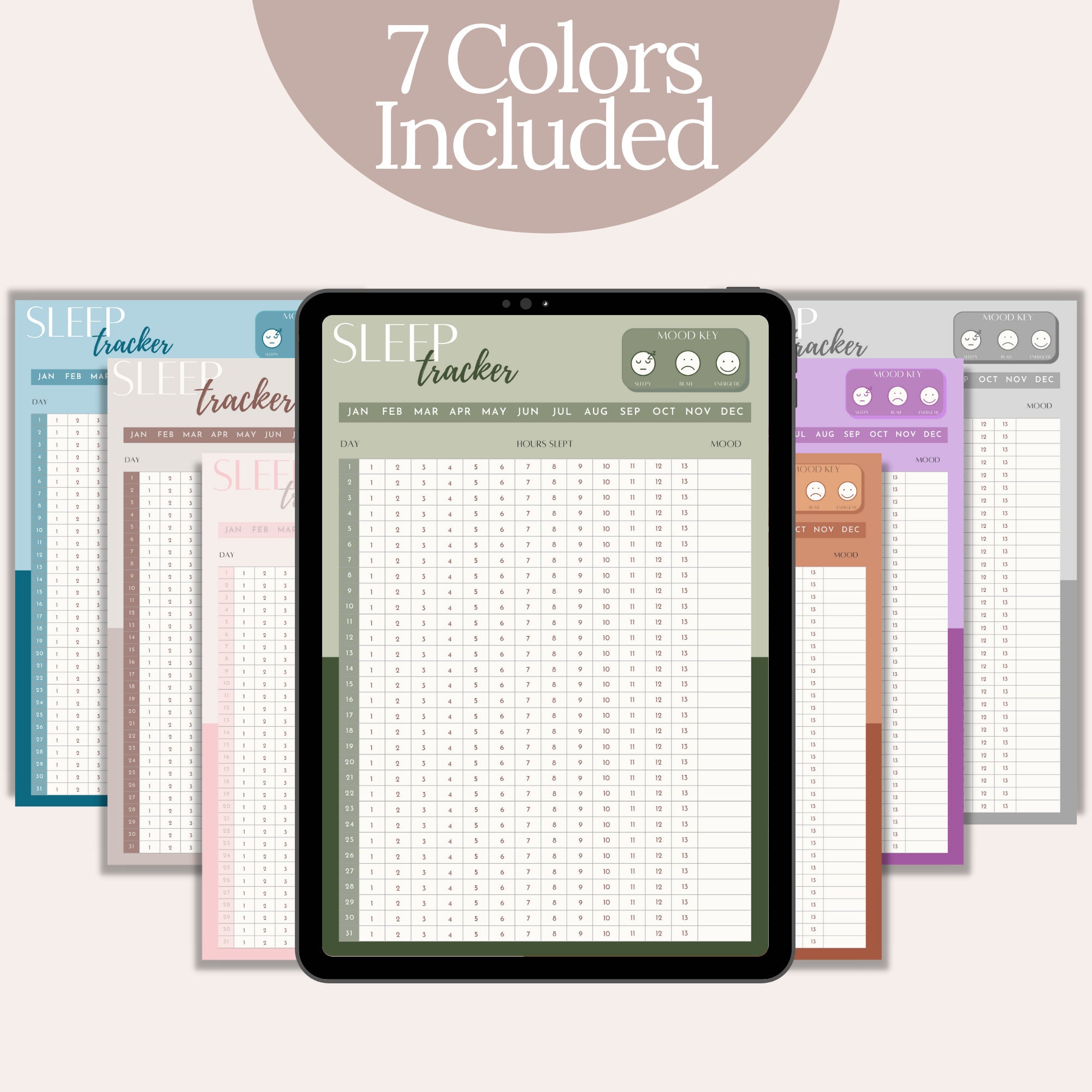 Sleep Tracker Digital Sleep Tracker Insert Goodnotes Sleep - Etsy