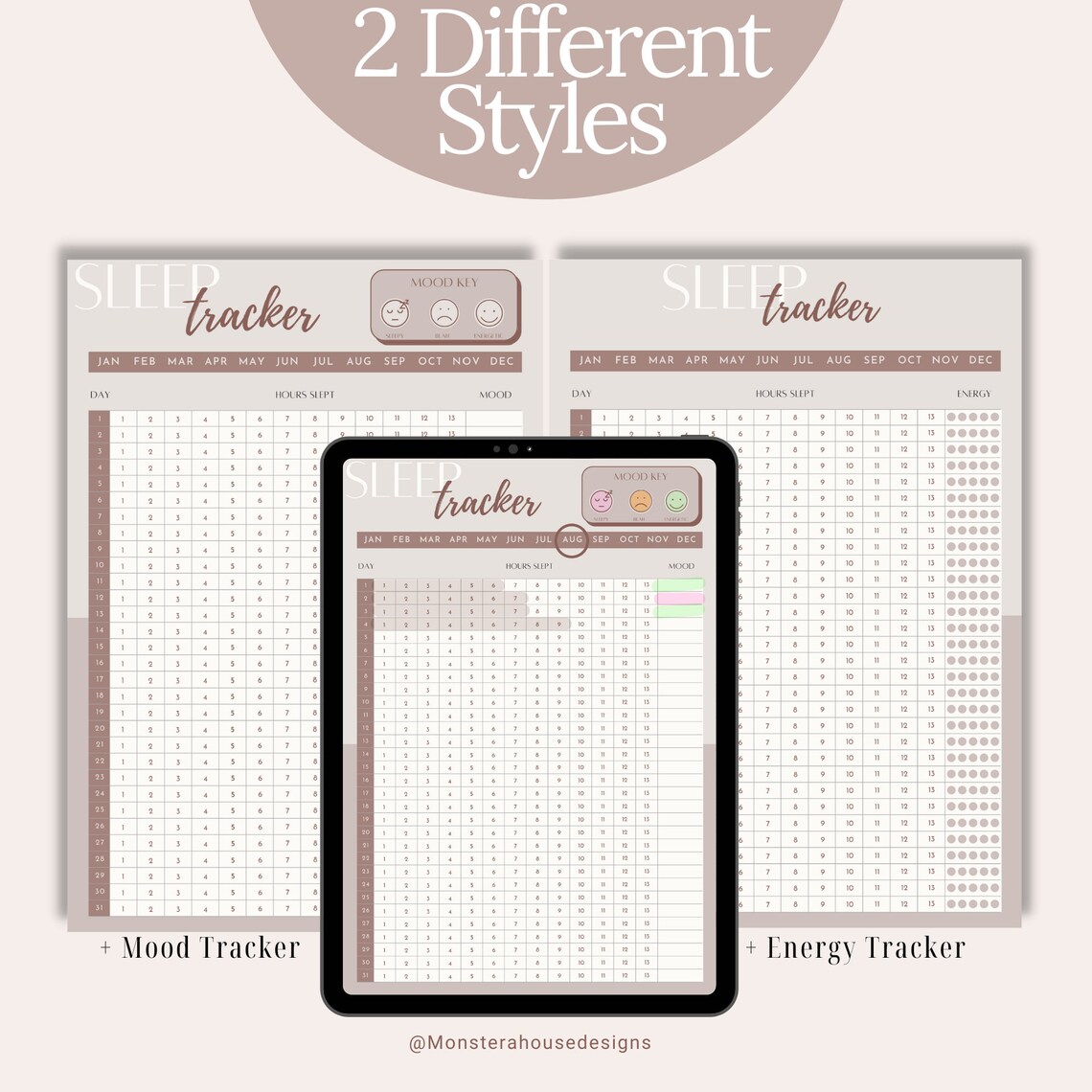 Sleep Tracker Digital Sleep Tracker Insert Goodnotes Sleep - Etsy