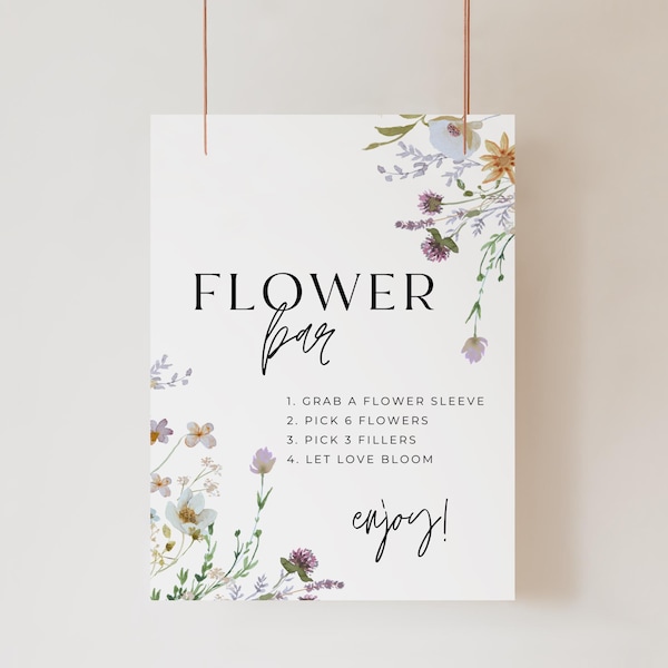 Flower Bar Sign - Etsy
