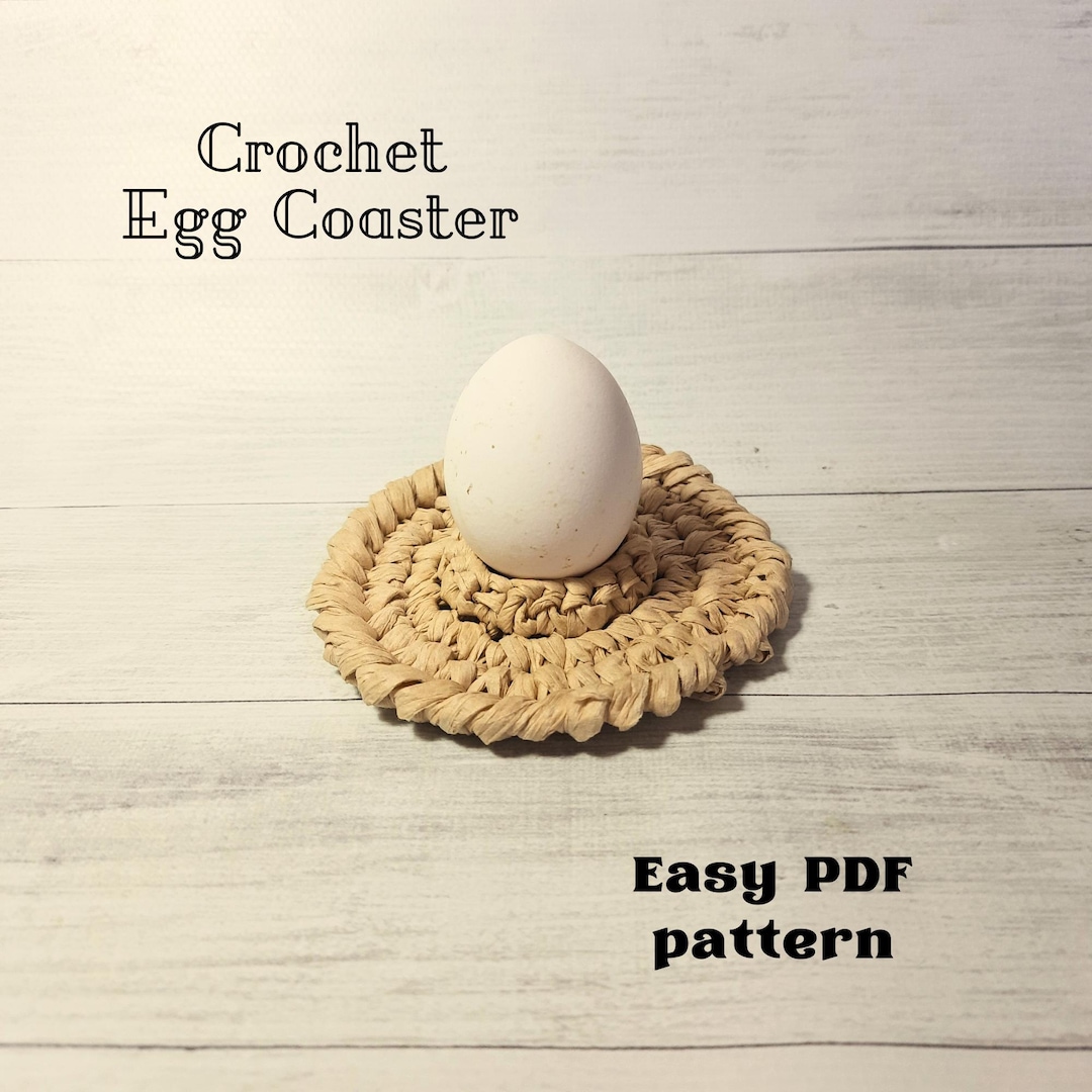 Crochet Egg Coaster Pattern, Crochet Easter Egg Coaster, Crochet Gift ...