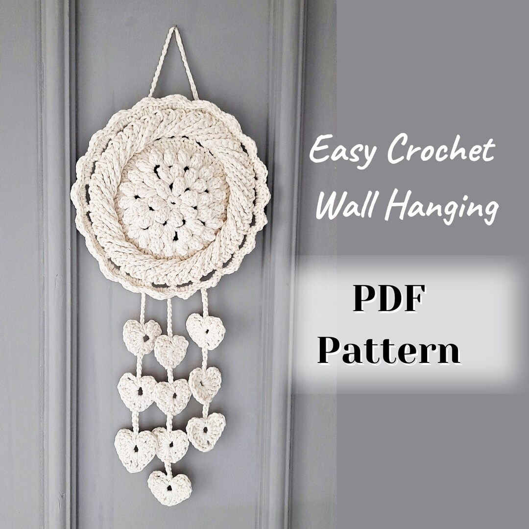 PDF Pattern, Wall Hanging Crochet Pattern, Crochet Art, Boho Decoration ...