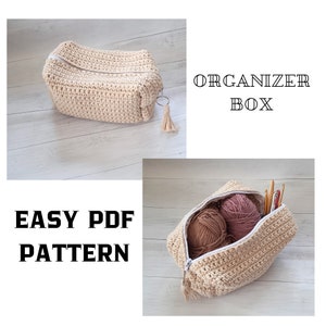 CROCHET BAG PATTERN, Crochet Organizer Pattern, Crochet Makeup Bag ...