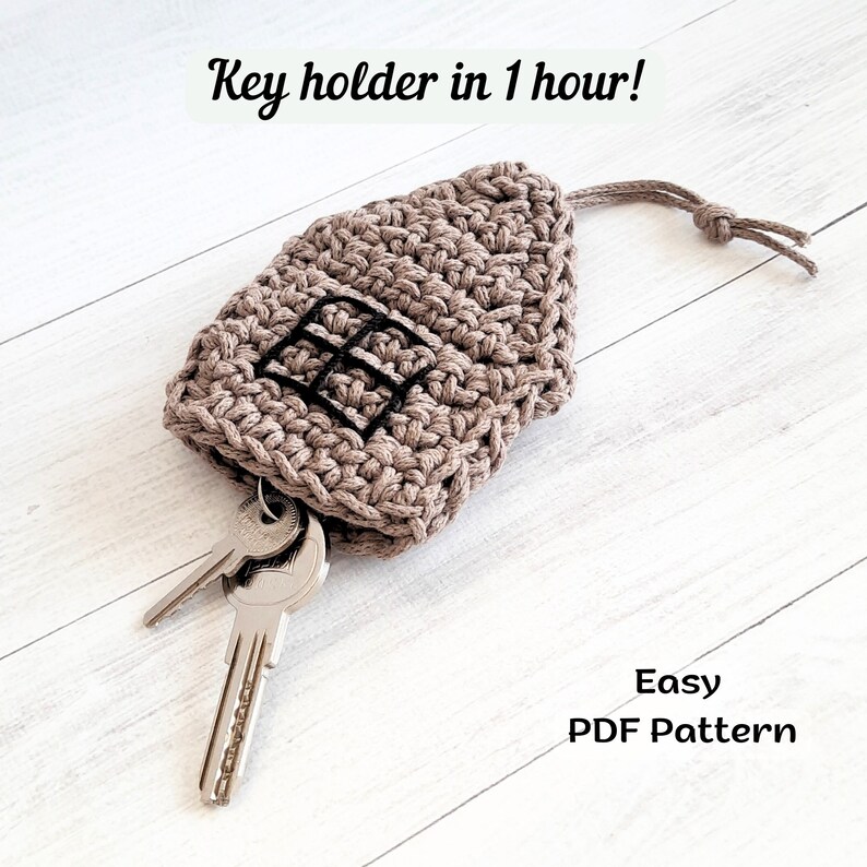 Crochet Key Holder Pattern, Easy Beginner Keychain Cover (PDF Pattern ...