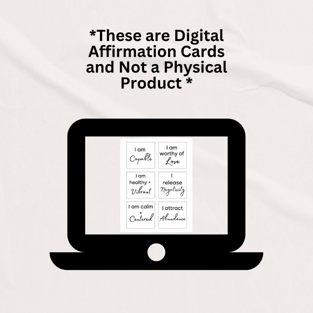 Positive Affirmation Cards, Printable Digital Vision Board Cards, Self ...