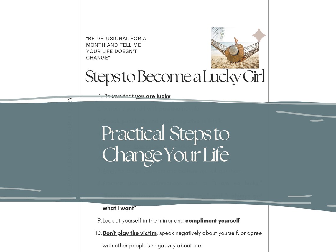 Lucky Girl Syndrome, Printable Guide, Unlock Your Luck: Guide to Lucky ...