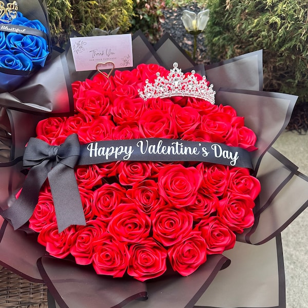 Glitter Roses Bouquet - Etsy UK