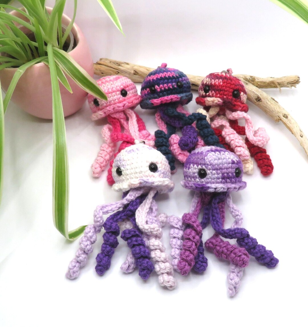 Amigurumi Jellyfish Key-ring | Jellyfish Amigurumi | Lavender Filled ...