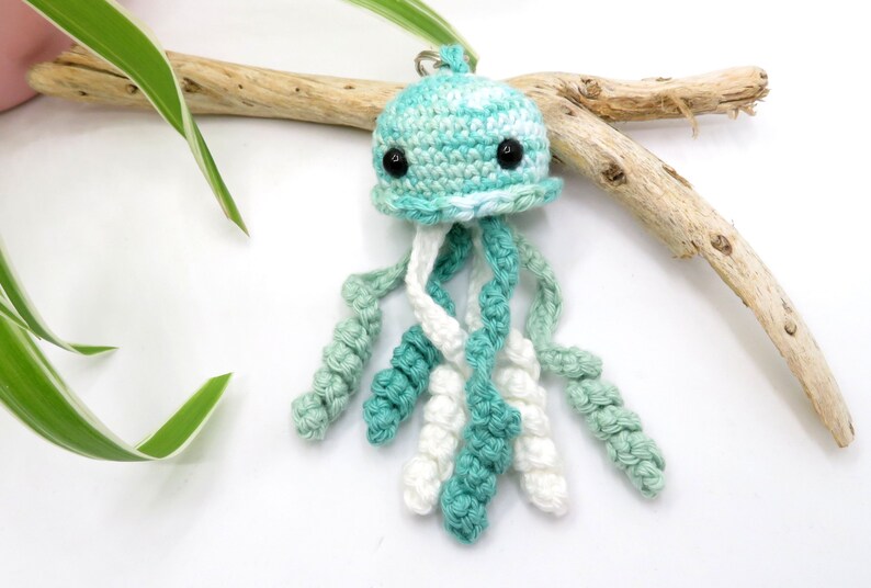 Amigurumi Jellyfish Key-ring Jellyfish Amigurumi Lavender - Etsy