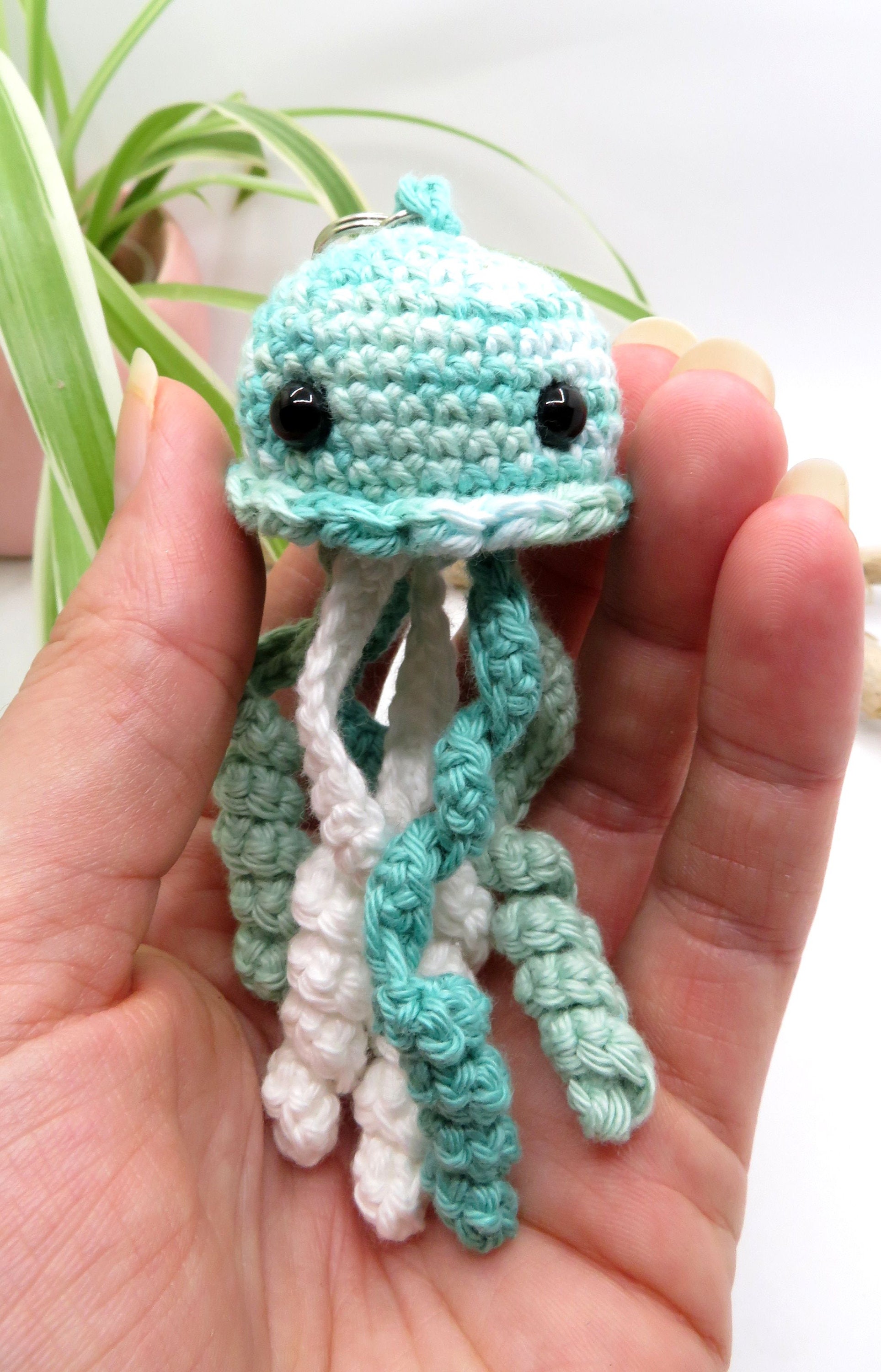 Amigurumi Jellyfish Key-ring Jellyfish Amigurumi Lavender - Etsy