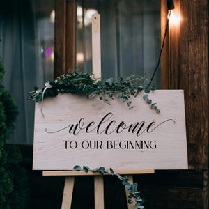 Elegant Welcome to Our Beginning Graphic JPG, SVG, PNG for Wedding ...