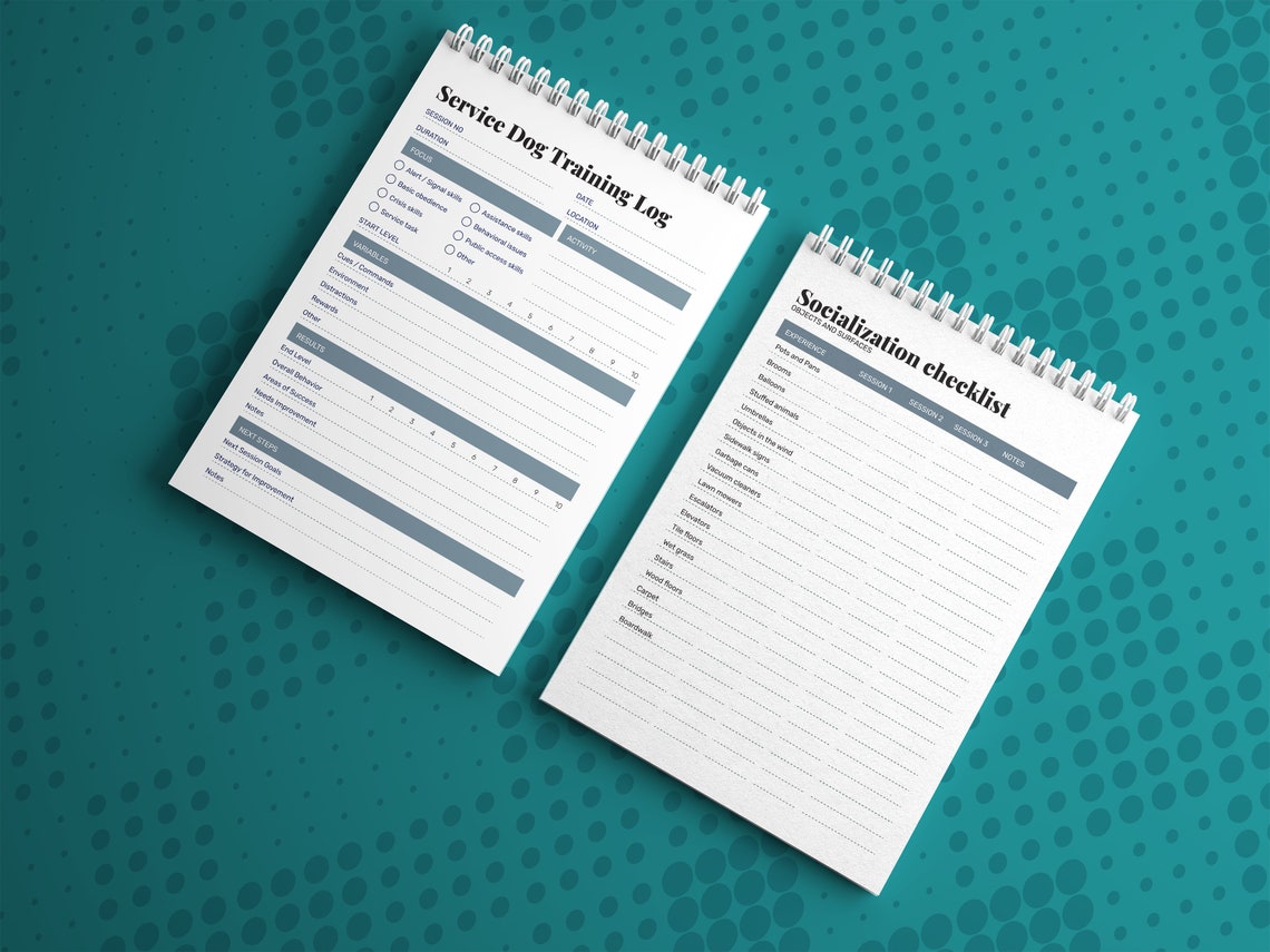 Printable Service Dog Training Log - Etsy
