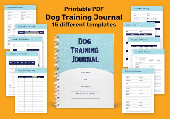 Printable A4 Dog Training Journal - Etsy