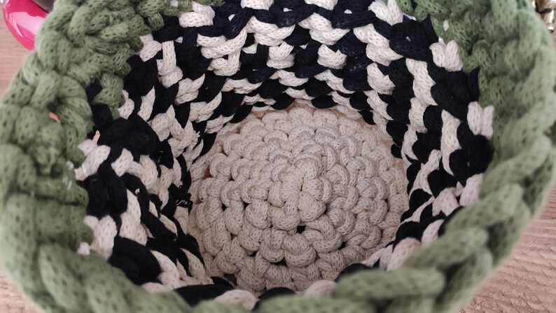 Panier/cache pot au crochet - Etsy France