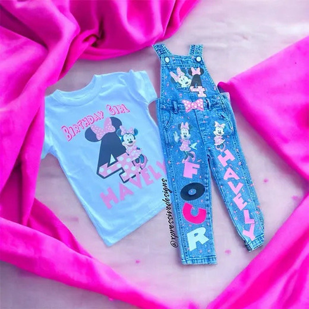 Minnie Mouse Birthday Overalls| Minnie Mouse Party| Minnie Mouse Outfit ...