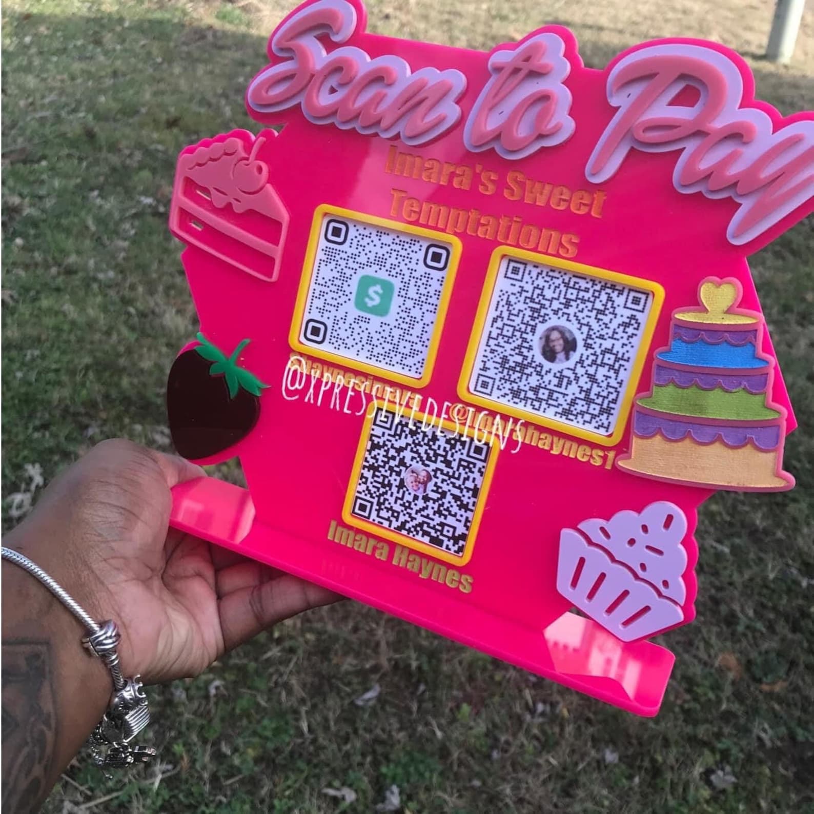 Cake Baker Sign/ Treat Maker Sign Scan to Pay Acrylic Sign - Etsy