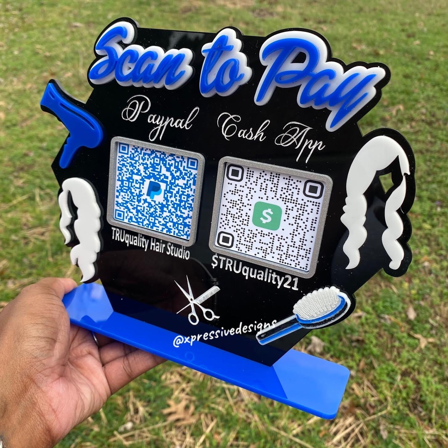 Hairstylist/ Hair Salon Scan to Pay Acrylic Sign - Etsy