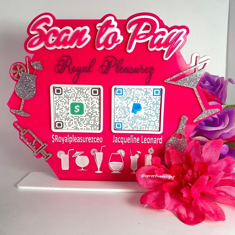 Bartender Sign/ Mobile Bartender Sign Scan to Pay Acrylic Sign - Etsy