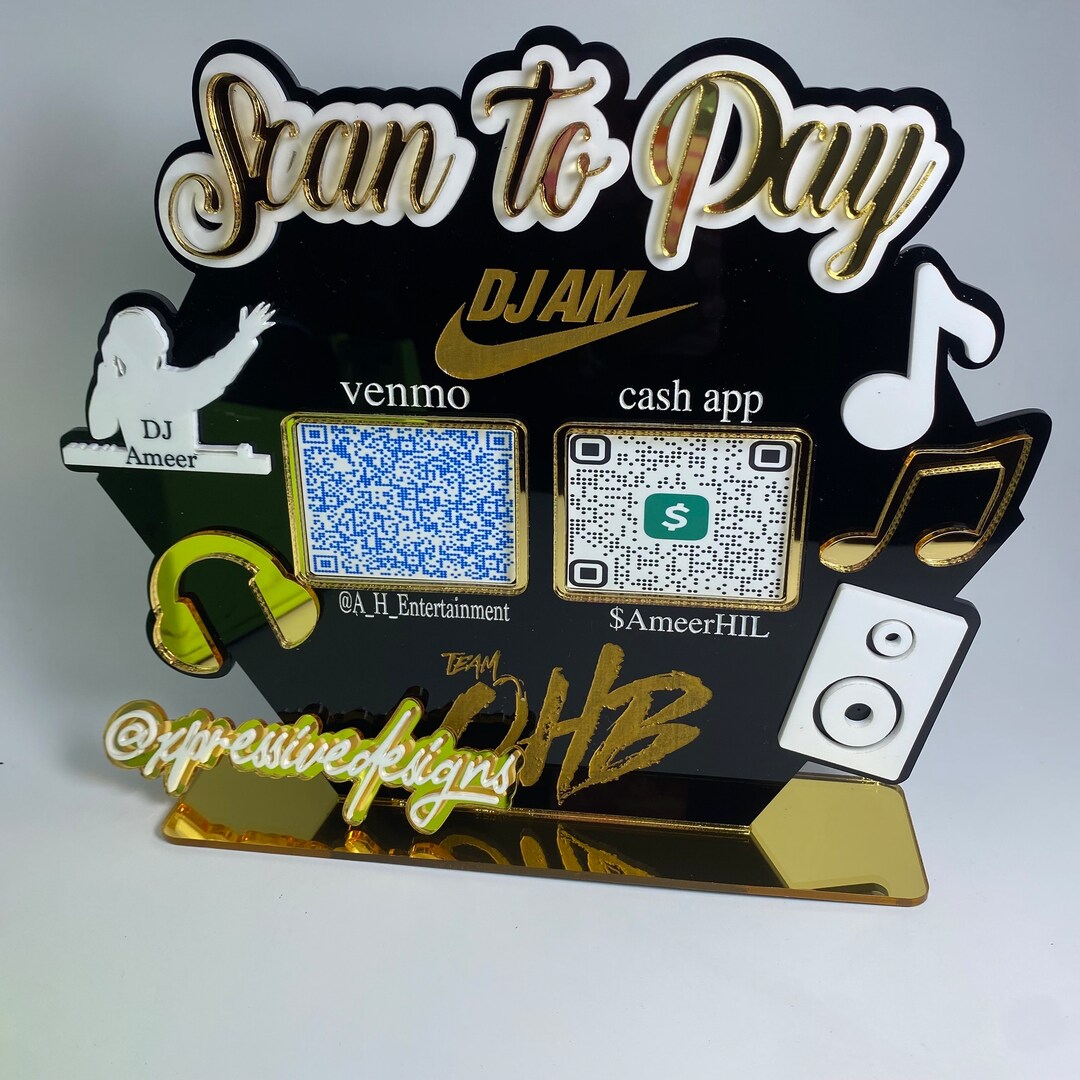 Dj Sign/ DJ Scan to Pay Acrylic Sign/ Entertainment Lounge Sign - Etsy