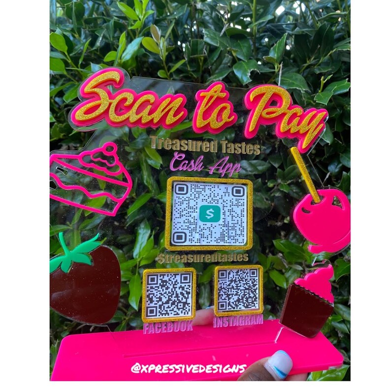 Scan to Pay Acrylic Sign | Etsy