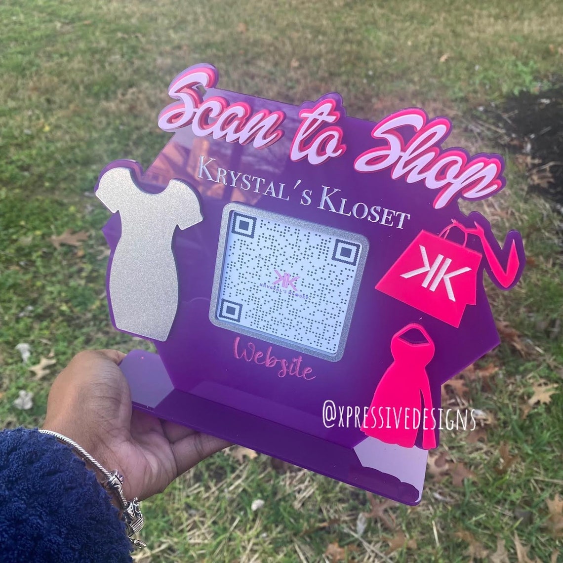 Boutique Sign/ Bowtique Sign Scan to Pay Acrylic Sign - Etsy