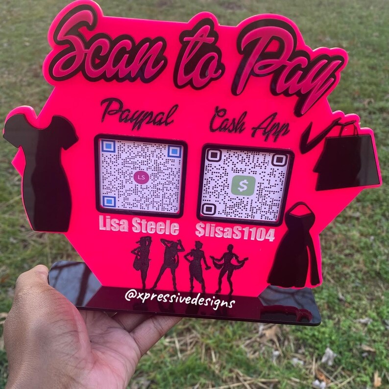 Boutique Sign/ Bowtique Sign Scan to Pay Acrylic Sign - Etsy