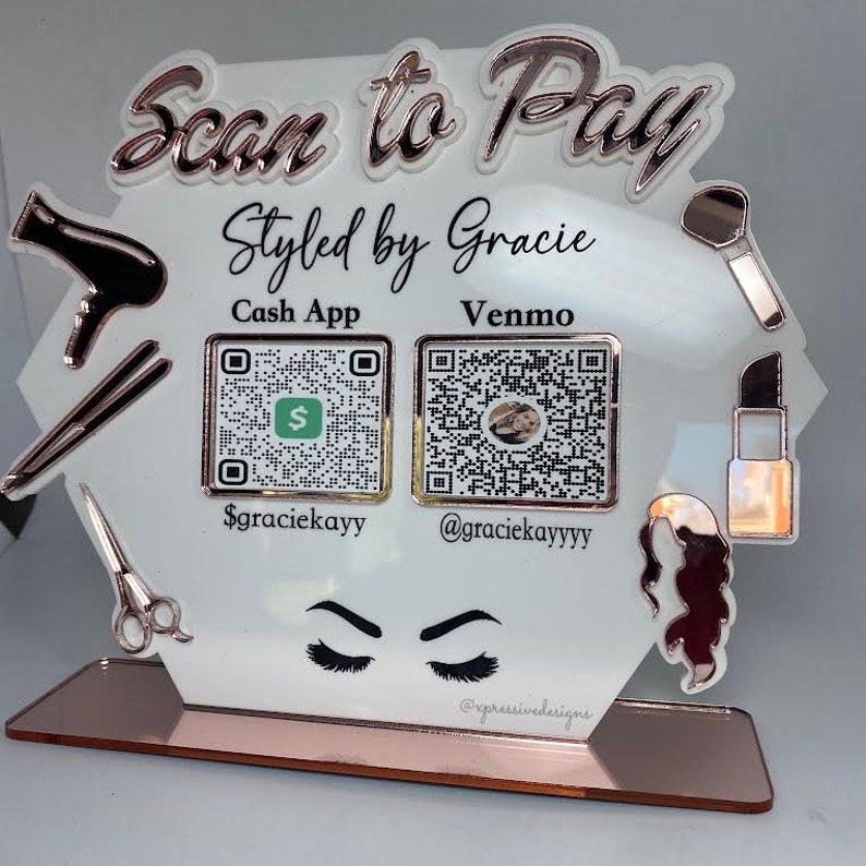 Hairstylist/ Hair Salon Scan to Pay Acrylic Sign - Etsy