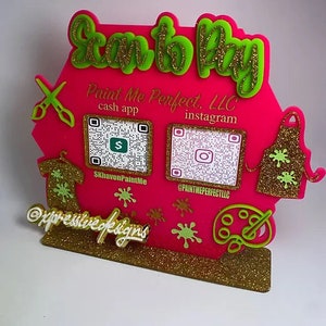 Artist Sign/ Art Scan to Pay Acrylic Sign / Painter Sign/ Face Painter ...