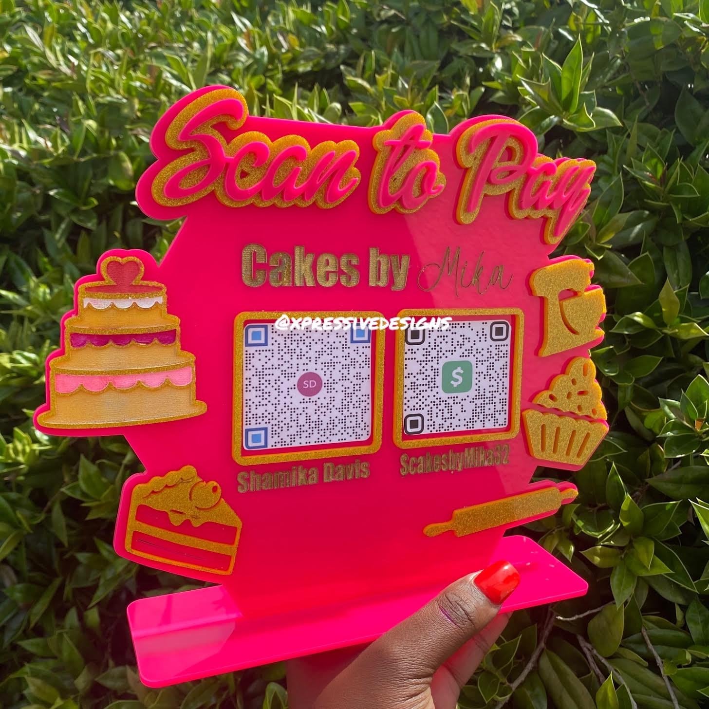 Cake Baker Sign/ Treat Maker Sign Scan to Pay Acrylic Sign | Etsy