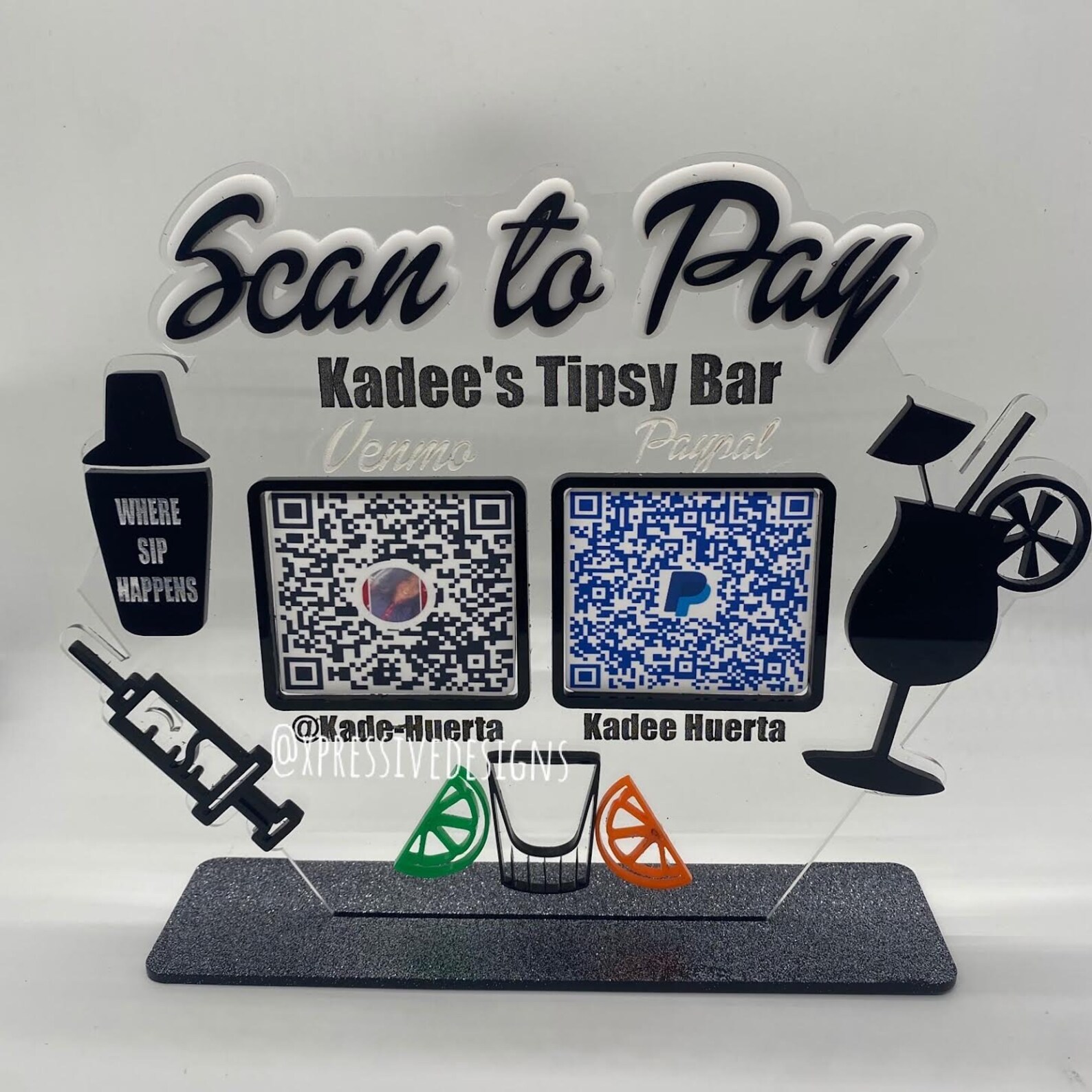 Bartender Sign/ Mobile Bartender Sign Scan to Pay Acrylic Sign - Etsy