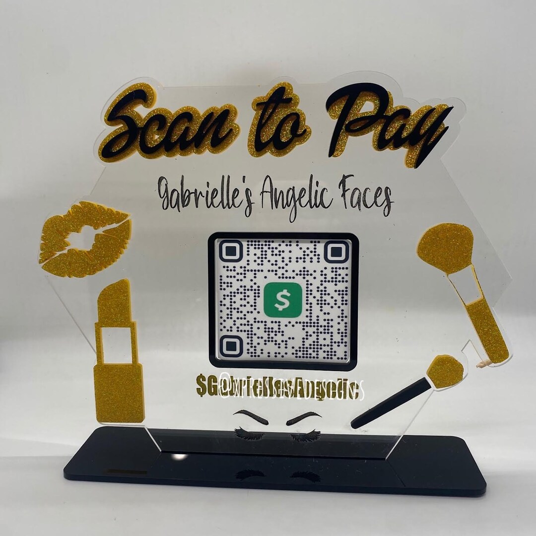 Make up Sign/ Lip Gloss Sign/ Lash Tech Scan to Pay Acrylic Sign - Etsy