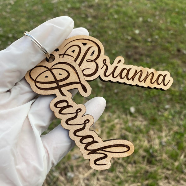 Wooden Keychain - Etsy