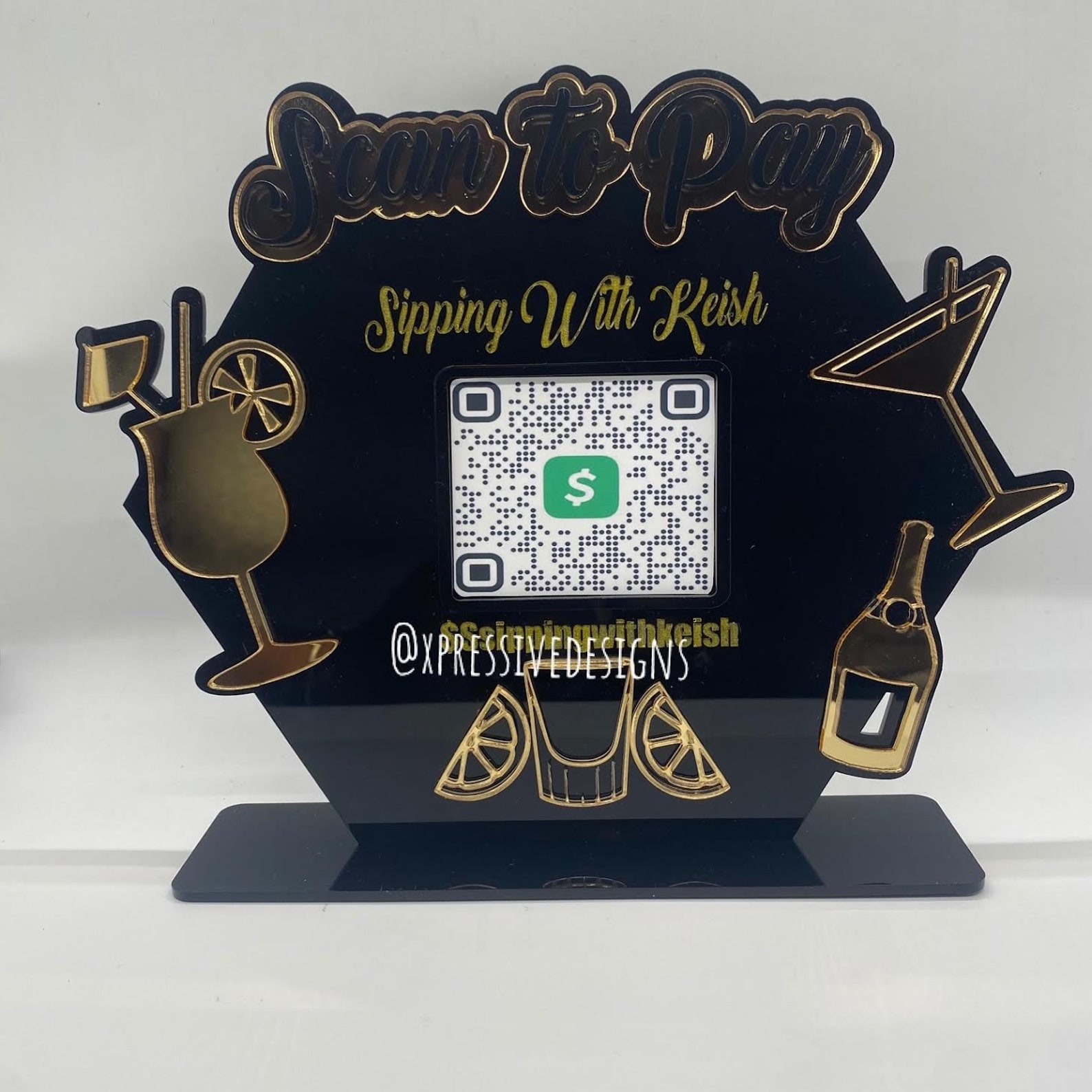 Bartender Sign/ Mobile Bartender Sign Scan to Pay Acrylic Sign - Etsy