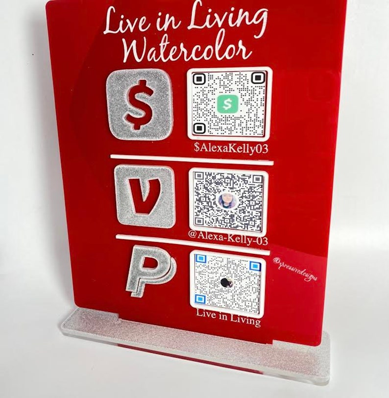 Scan to Pay Acrylic Sign| QR CODE SIGN| Social Media Sign - Etsy
