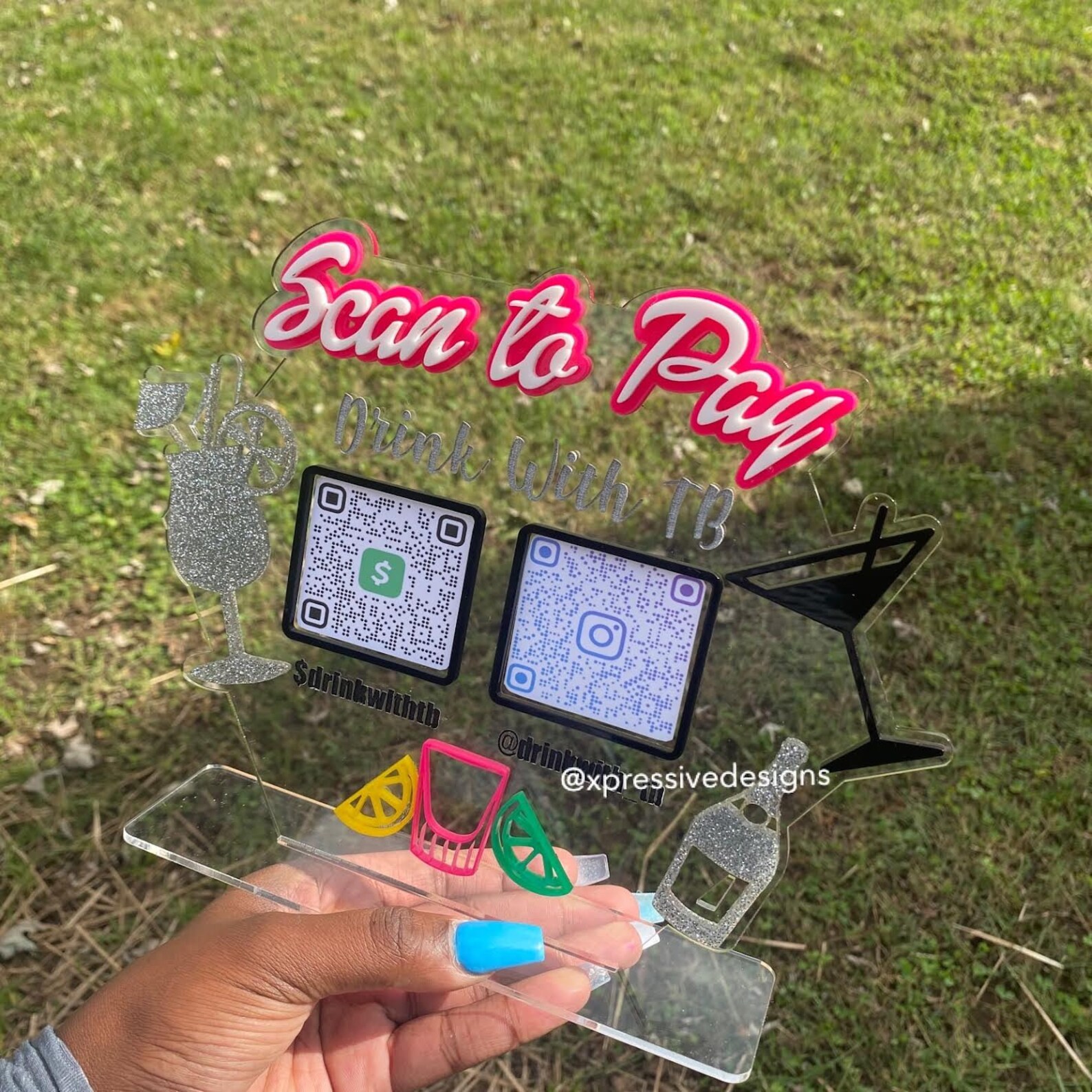 Bartender Sign/ Mobile Bartender Sign Scan to Pay Acrylic Sign - Etsy