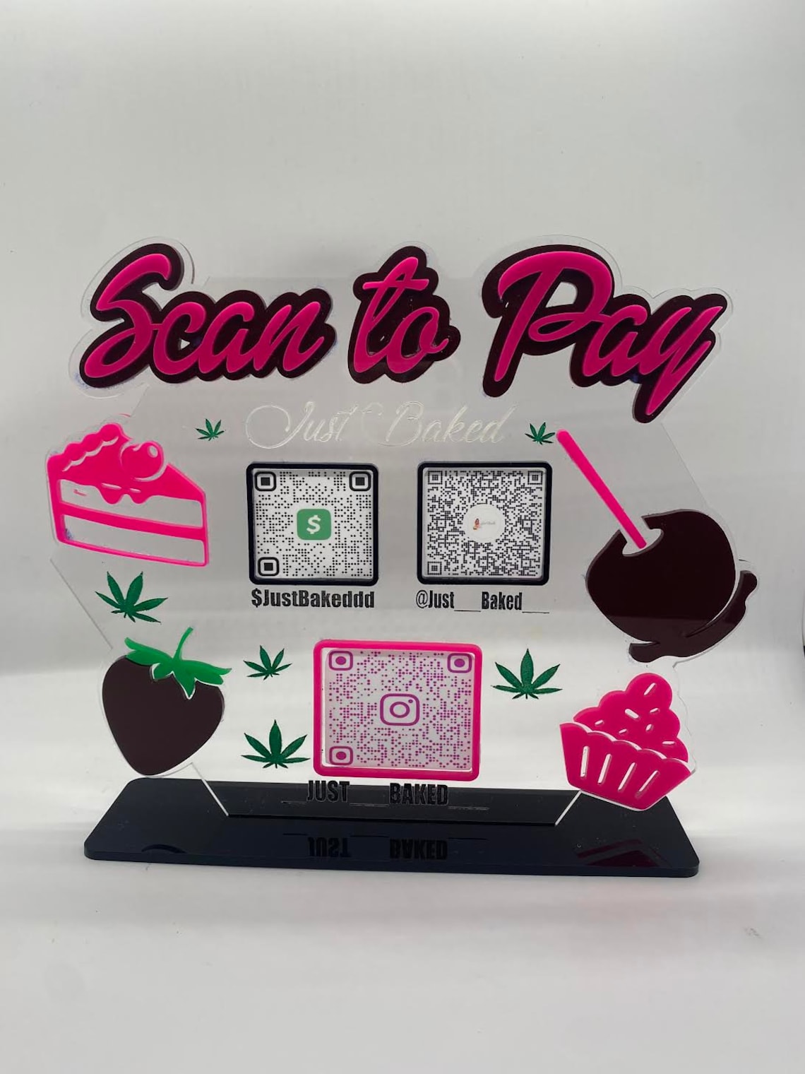 Cake Baker Sign/ Treat Maker Sign Scan to Pay Acrylic Sign - Etsy