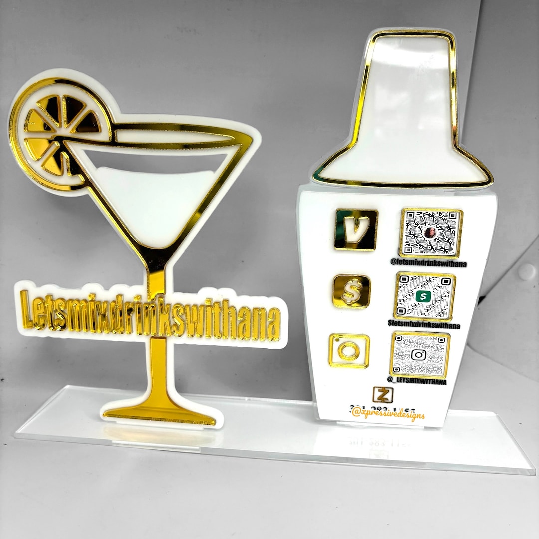 Bartender Sign/ Mobile Bartender Sign Scan to Pay Acrylic Sign - Etsy