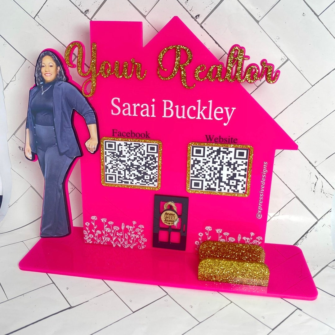 Realtor Acrylic Sign | Realtor Sign | Real Estate Sign |realtor Qr Sign ...