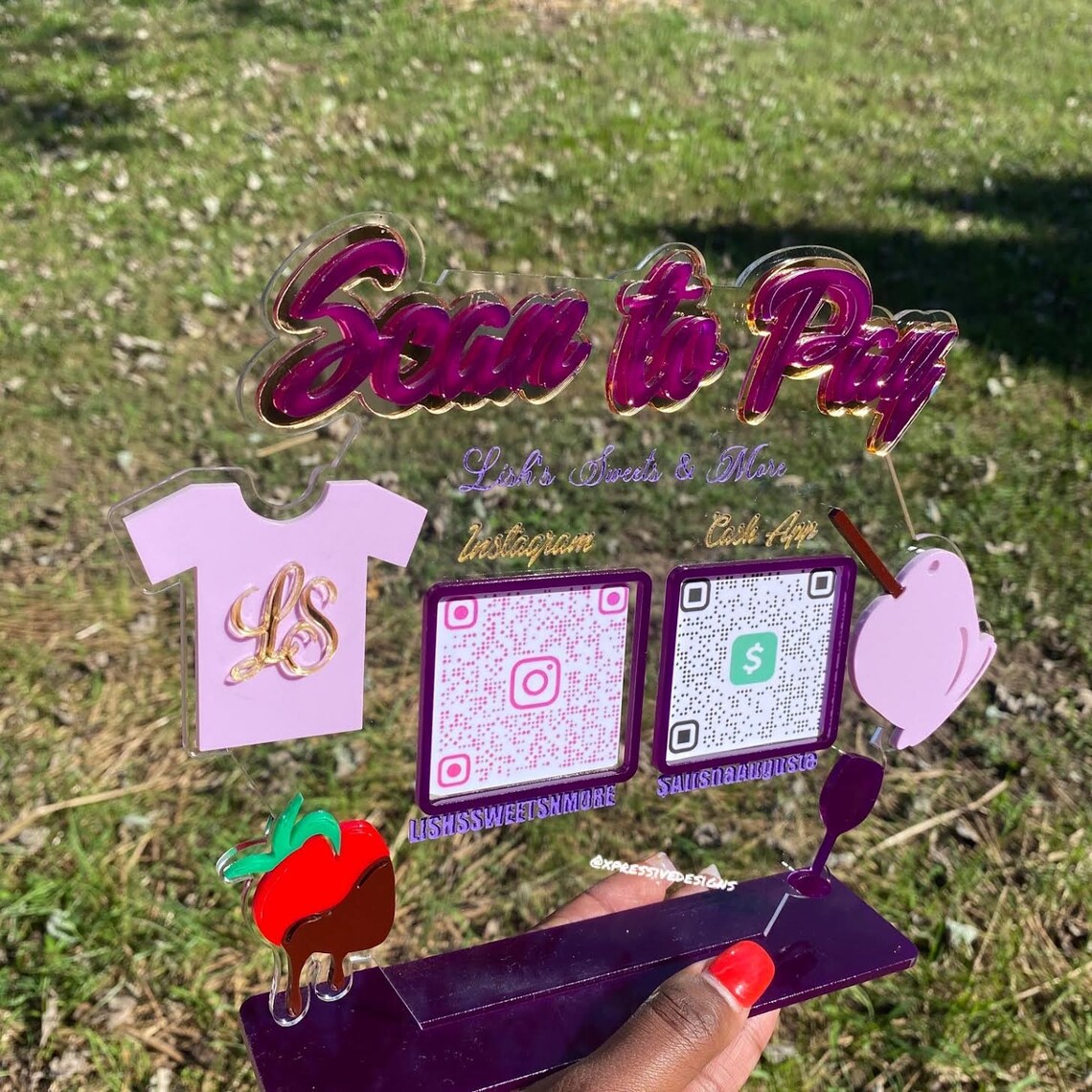 Cake Baker Sign/ Treat Maker Sign Scan to Pay Acrylic Sign - Etsy