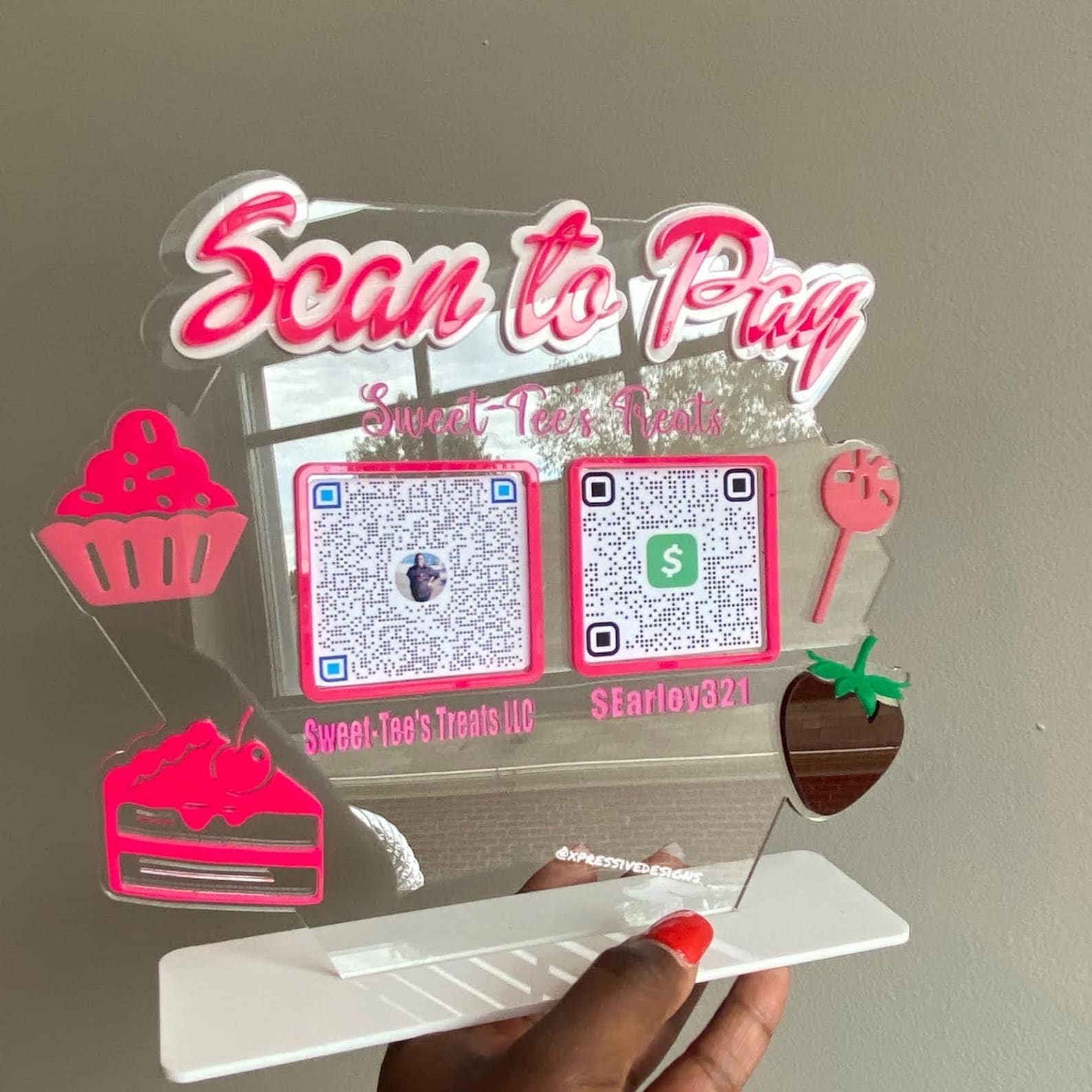 Cake Baker Sign/ Treat Maker Sign Scan to Pay Acrylic Sign - Etsy
