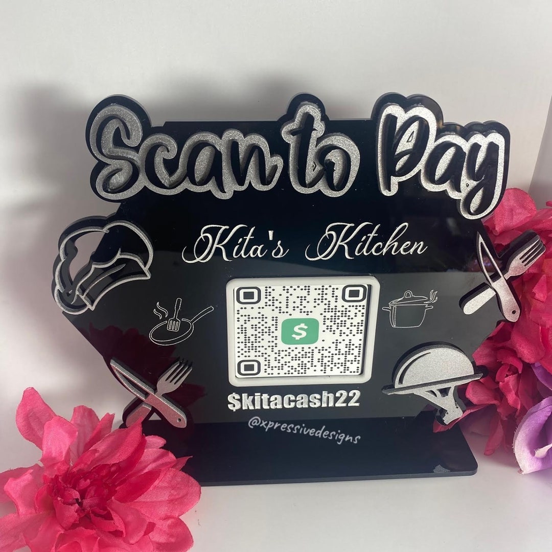 Food Sign/ Catering/ Chef Scan to Pay Acrylic Sign - Etsy