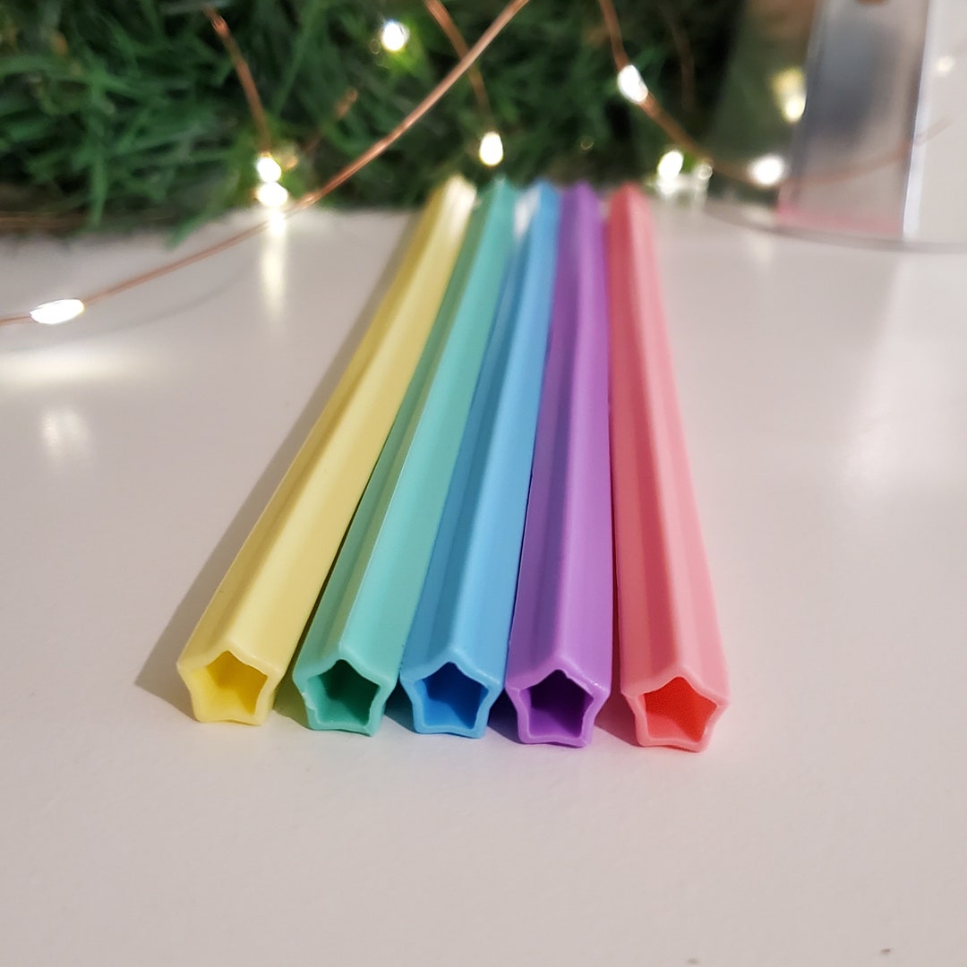 Star Shaped Silicone Straw, Reusable Straw, 8.5 Inch Straw, Eco ...