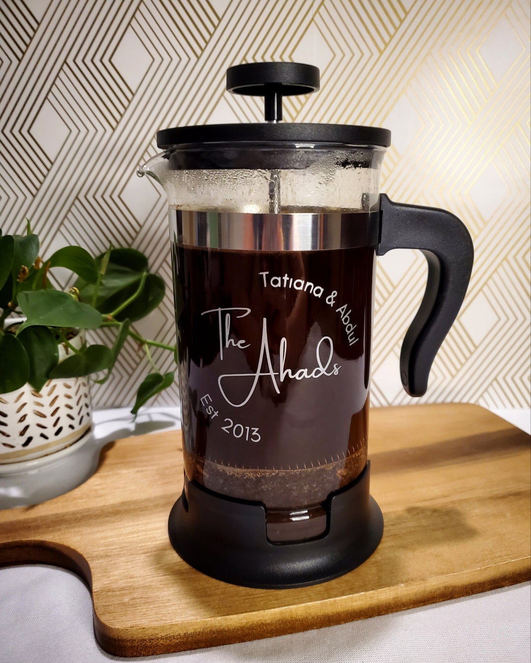 Personalized French Press Wedding Gift, Birthday Gift, Anniversary Gift ...