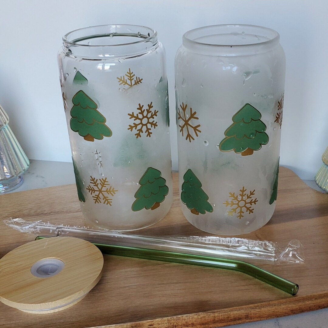 Color Changing Christmas Tree Can Cup, 16 Oz Cup With Lid and Straw ...