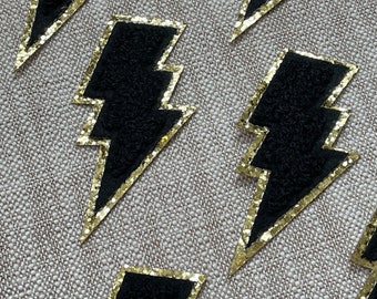 Lightning Bolt Patches 5 Pack Lighting Embroidered Iron on - Etsy
