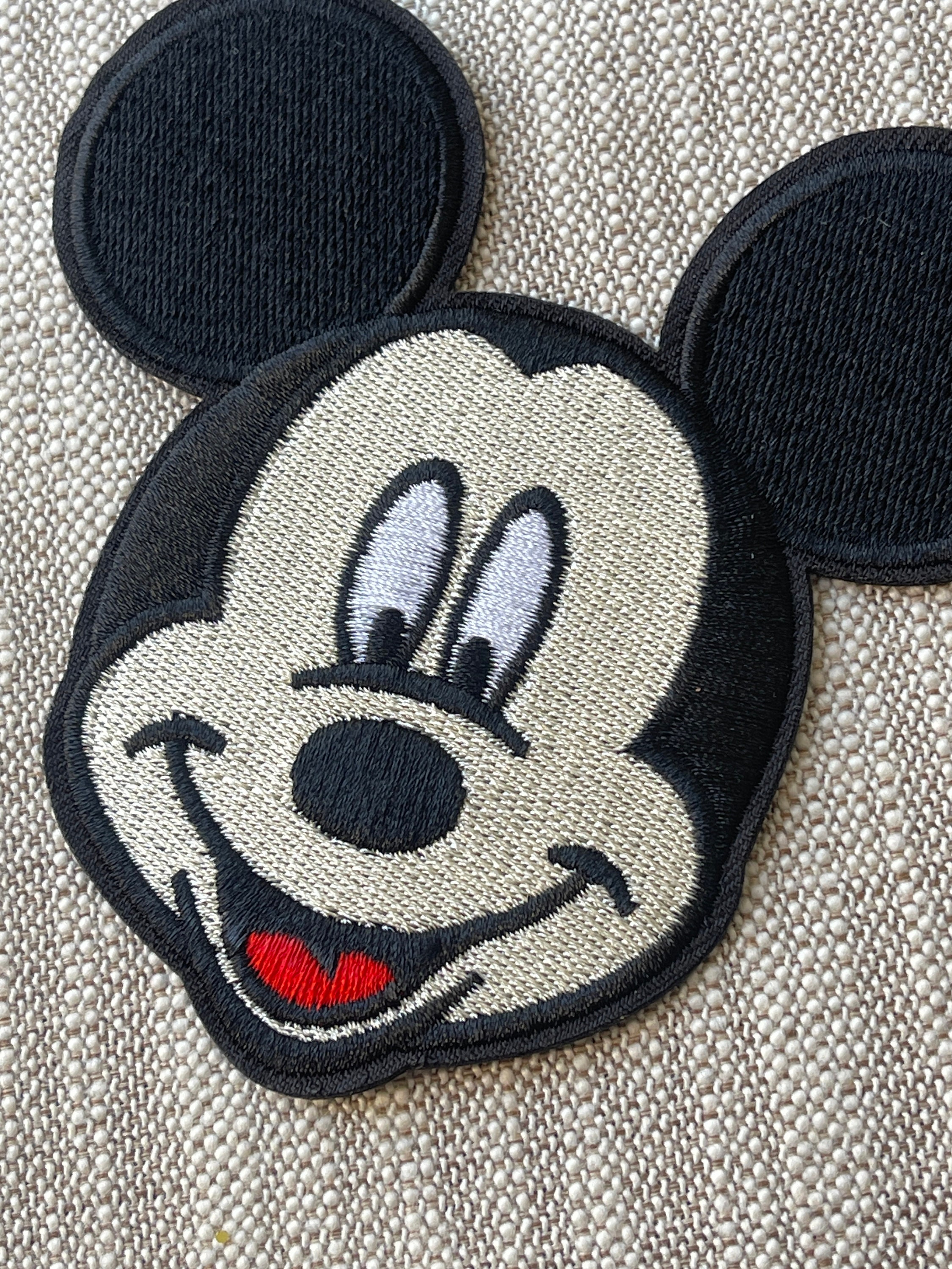 4 INCH Disney Iron on Patch-embroidered Disney Patches-mickey - Etsy