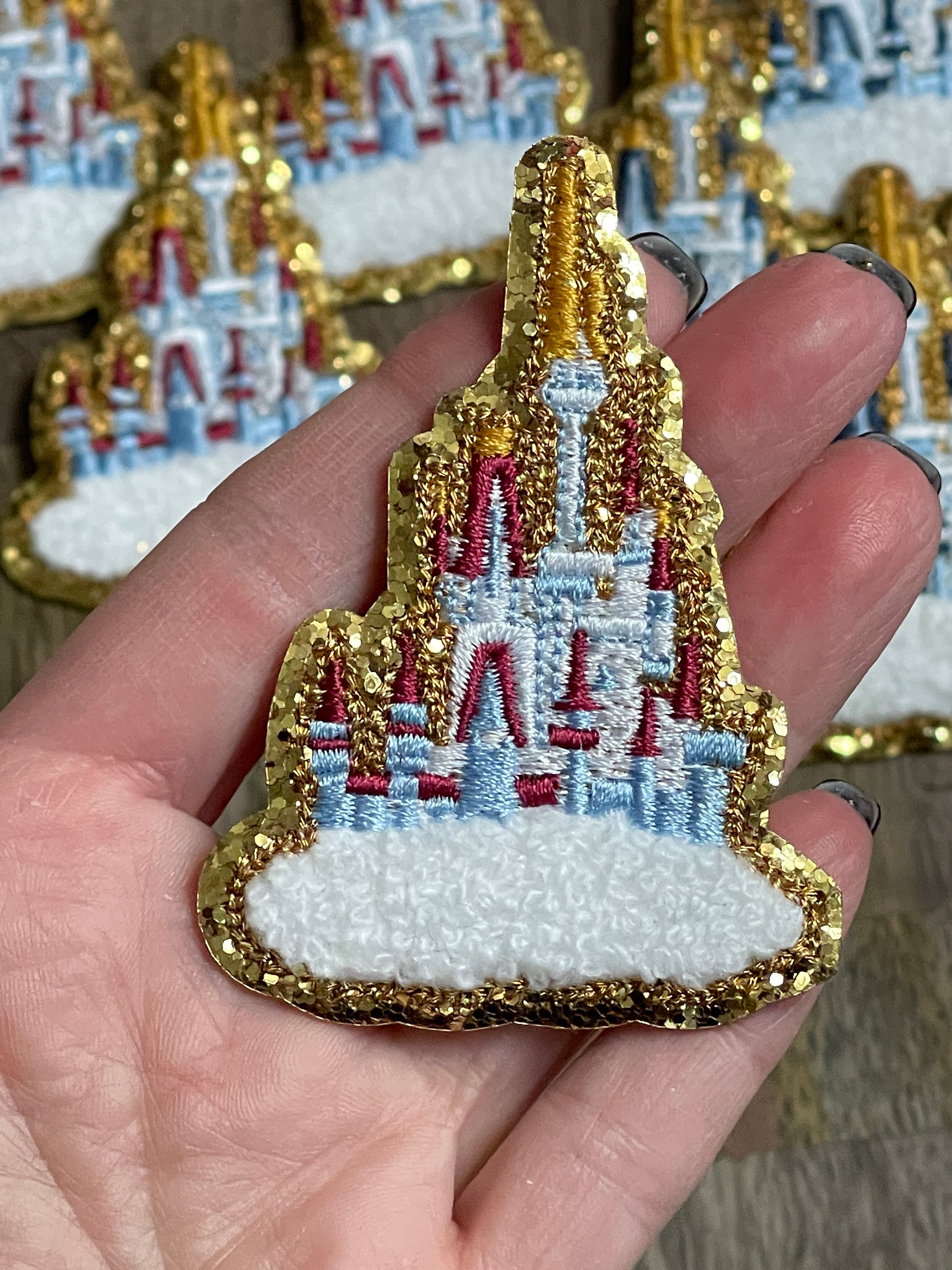 IRON ON Disney Castle Patch-chenille Patch-disney Gifts-disney ...