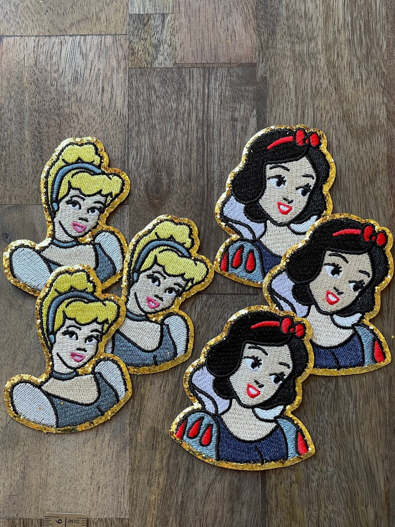 Cinderella Snow White Iron on Patch Embroidered Patch Disney - Etsy