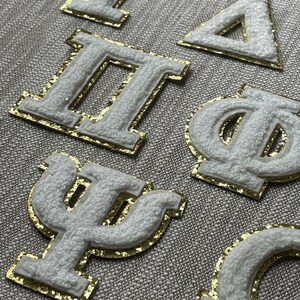 Iron on Greek Letters-preppy-chenille Patch-sorority Greek Letters ...