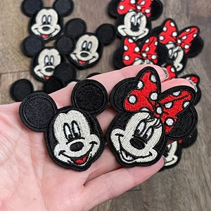 2 Inch-iron on Patch-disney Patches-mickey Mouse-minnie Mouse-disney ...