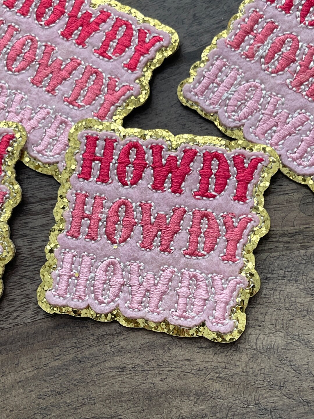 Iron on Patch- Howdy Patch-chenille Patch-embroidered Patch-jacket ...